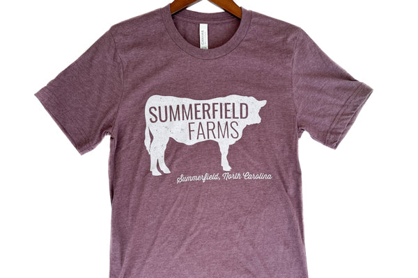 Heather Purple Steer Tee - The Market at Summerfield Farms